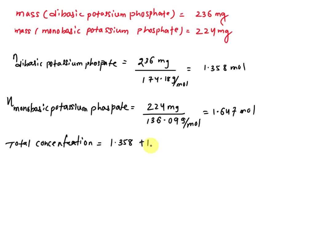 SOLVED: A preparation contains, in each milliliter, 236 mg of dibasic ...