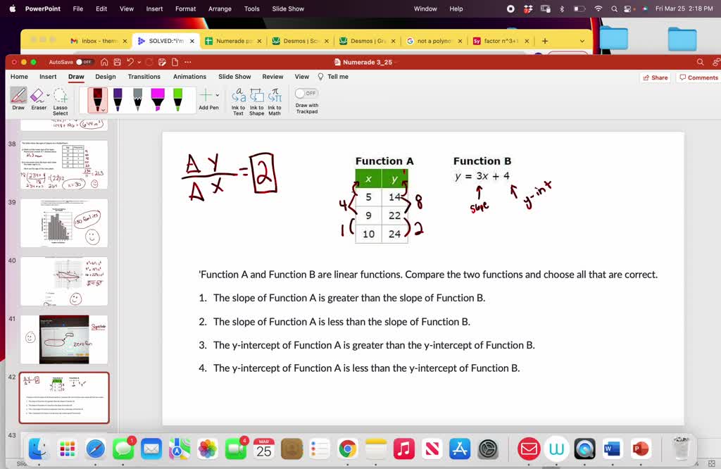 SOLVED Function A And Function B Are Linear Functions Compare The Two solved-function-a-and-function-b-are-linear-functions-compare-the-two