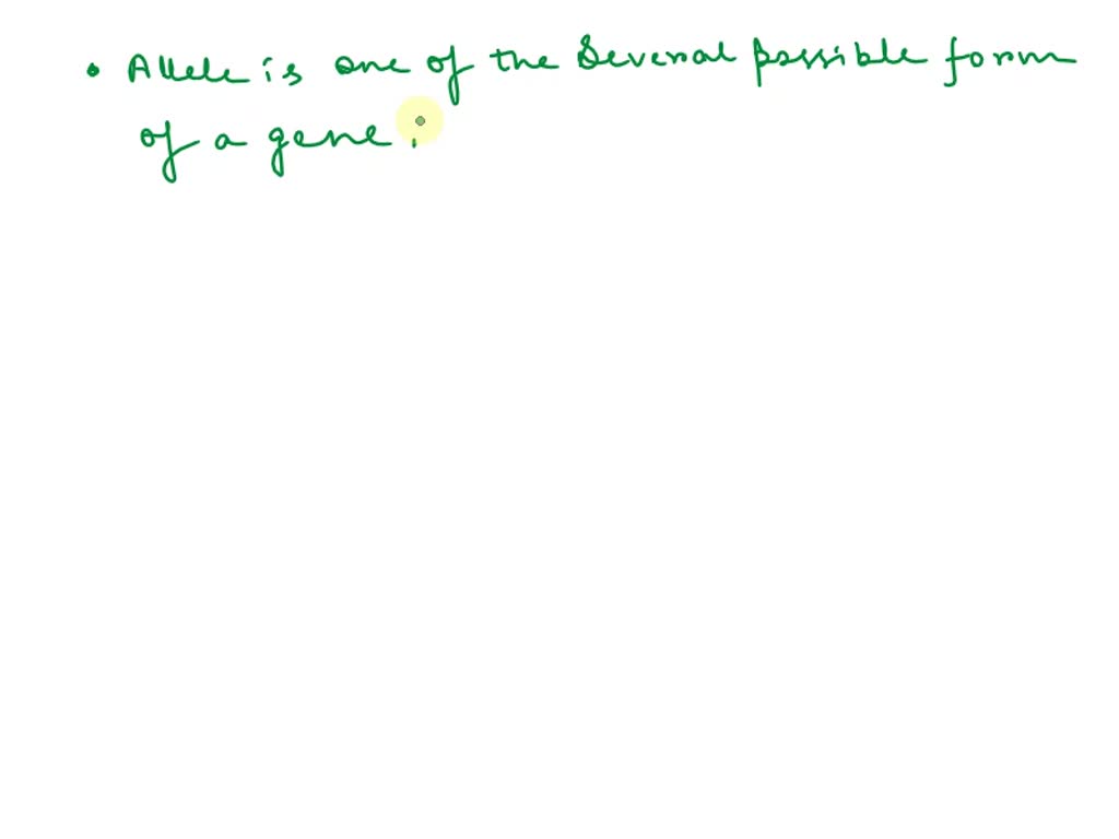 SOLVED QUESTION 3 An Allele Is A Another Word For A Chromosome B a