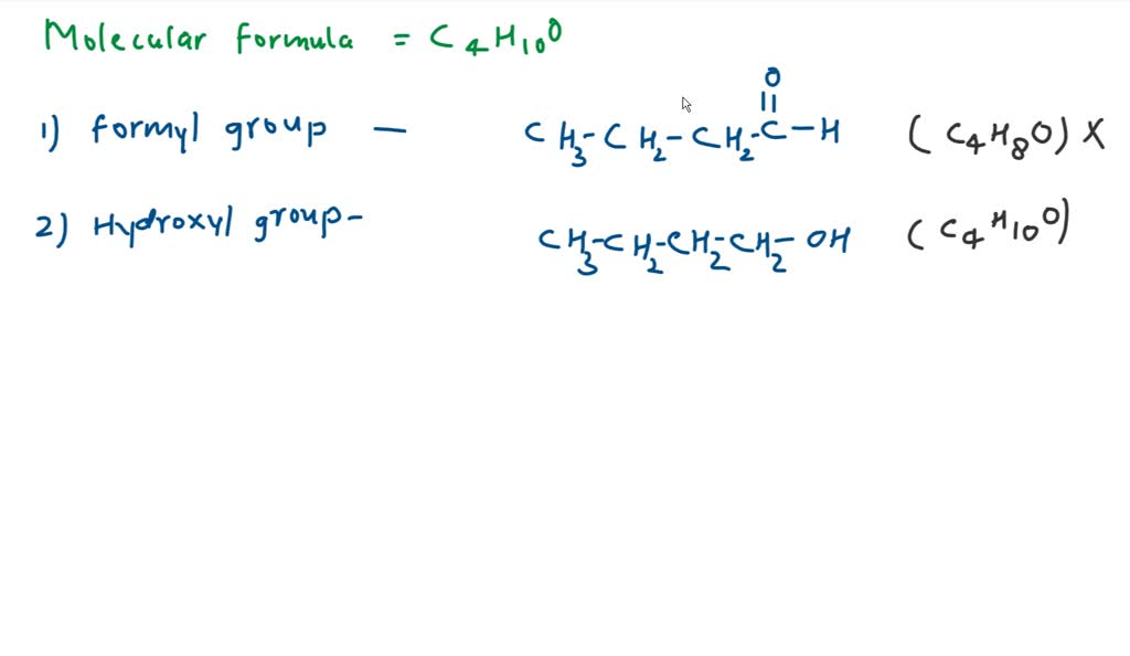 SOLVED: The molecular formula of an organic compound is C4H100. Which ...