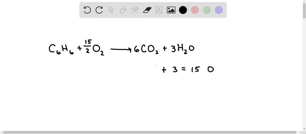 SOLVED: When benzene (C6H6) undergoes combustion with oxygen to produce ...