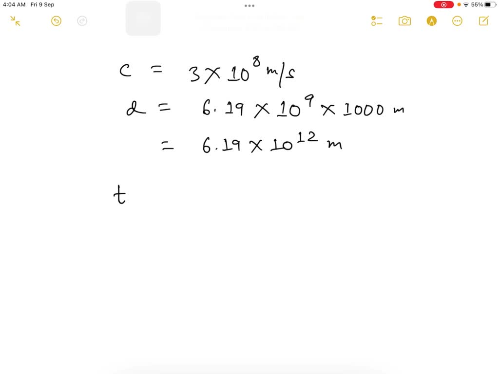 SOLVED: How many hours are required for radio signal from space probe ...