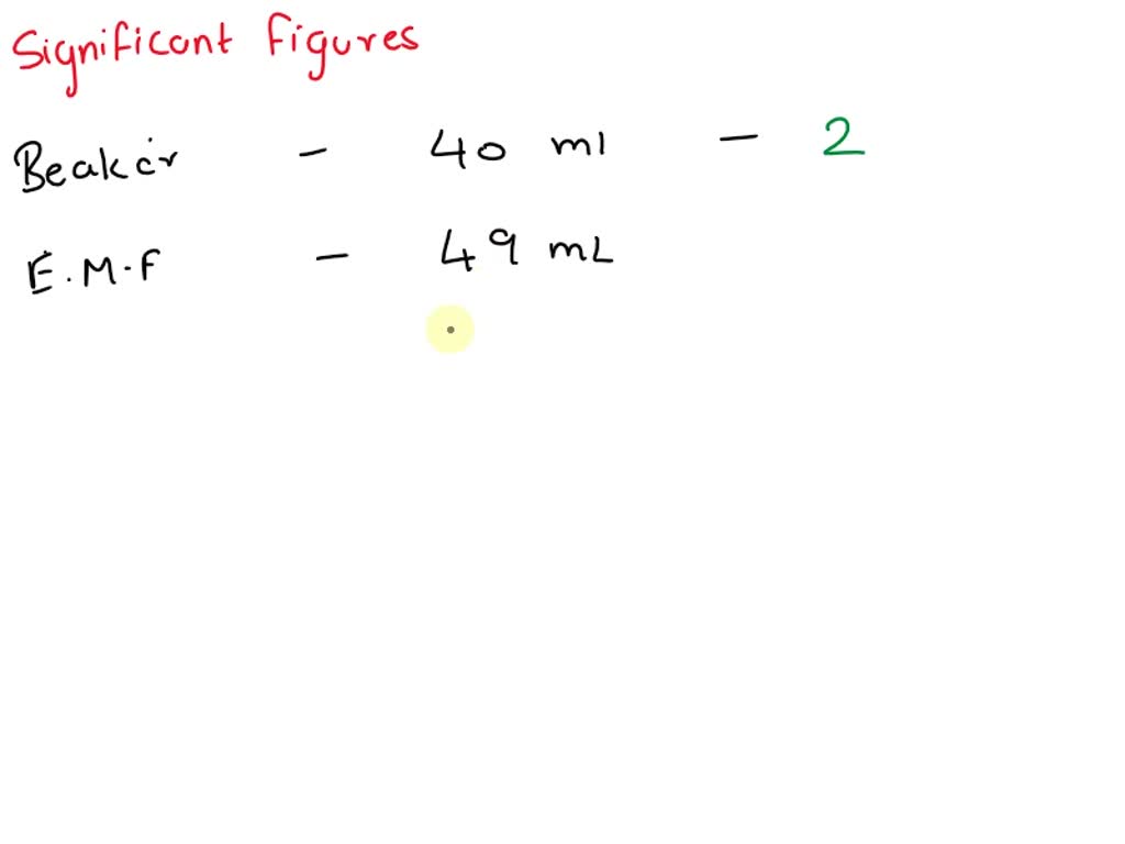 SOLVED: EXPERIMENT 1: Determine the number of significant figures in ...