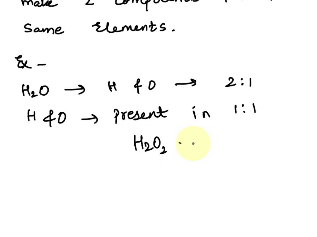 SOLVED: is it possible for two different compounds to be made from the ...