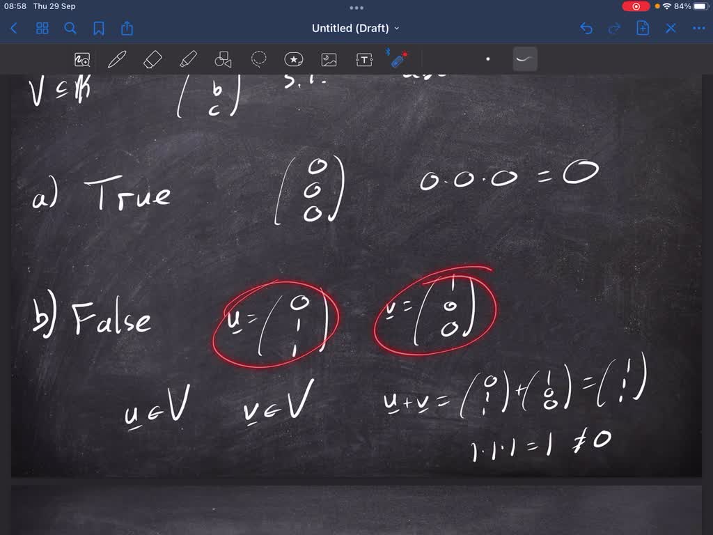SOLVED: point) Let be the subset of R3 consisting of the vectors with ...