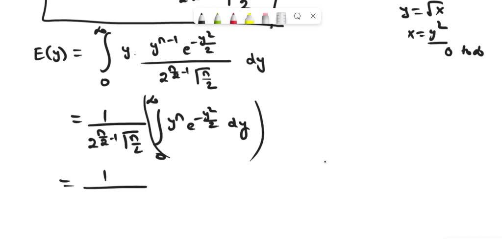 SOLVED: Let X be a random variable with Chi- square distribution with n degrees of freedom. Also ...