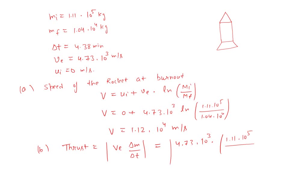 SOLVED: Consider a rocket in perfect vertical flight; the rocket engine delivers a constant yet ...