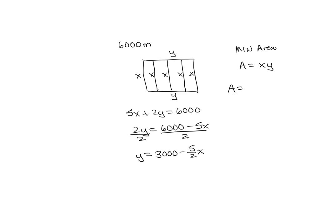 farmer has 6000 m of fencing and wants tO create rectangular field ...