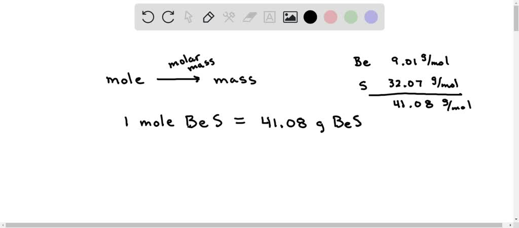 SOLVED: The chemical formula for beryllium sulfide is BeS. A chemist ...