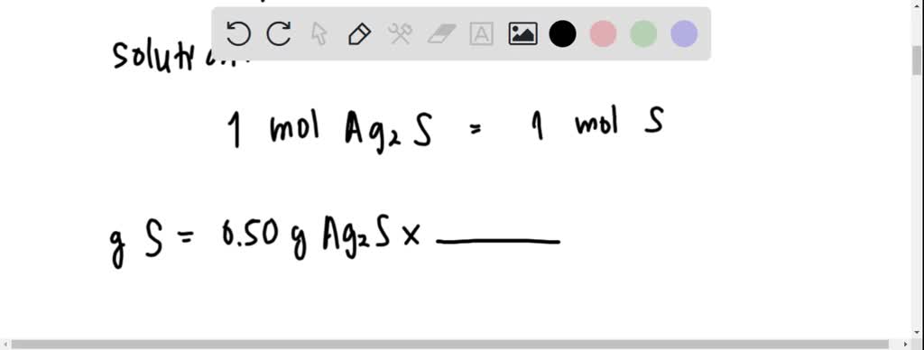 SOLVED: Silver nitrate solution (AgNO3) is used to precipitate sulfur ...