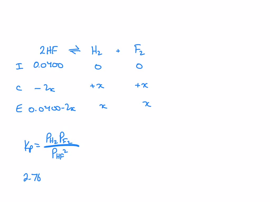 SOLVED: An empty steel container is filled with 0.0400 atm of HF. The ...