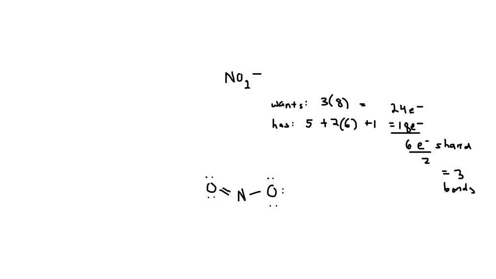 SOLVED: No2-: total valence electrons, electron group geometry ...