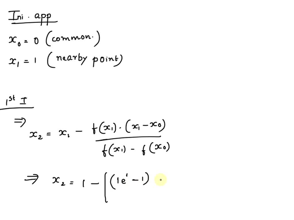 Solved Q3 Determine The Real Root Of The Equation Xex 1 Using The