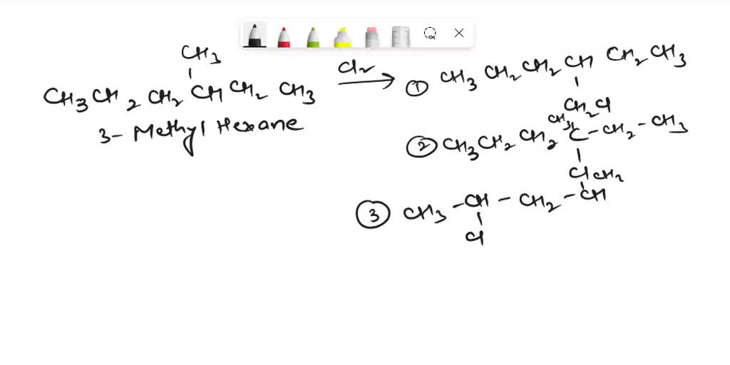 SOLVED: What alkane, with molecular formula C7H16, forms seven ...