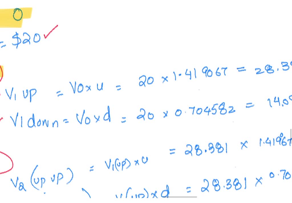 SOLVED: Exercise 3 a) Construct a binomial tree with two steps for one year and therefore three ...