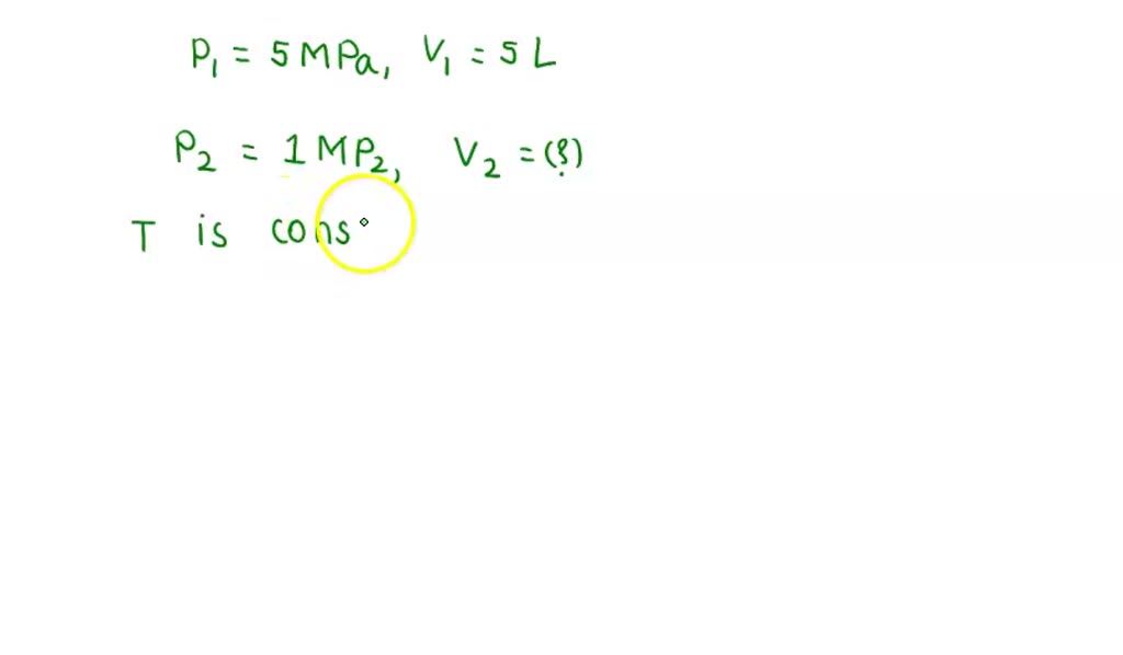 SOLVED: Three moles of a monatomic ideal gas at (5 MPa, 5 L) is expanded isothermally until the ...