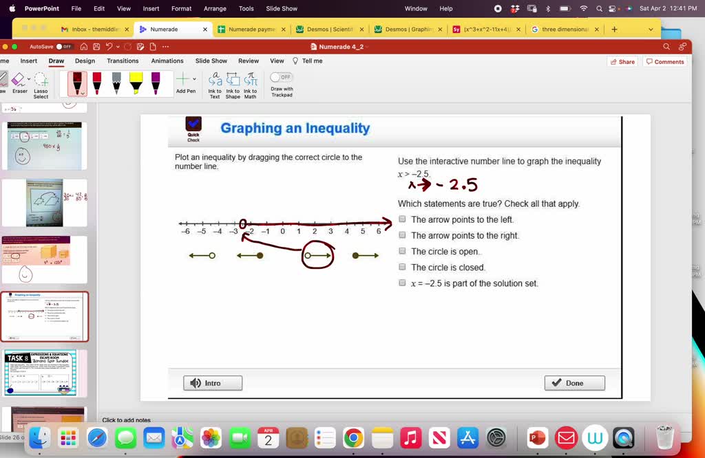 SOLVED Use The Interactive Number Line To Graph The Inequality X 2 