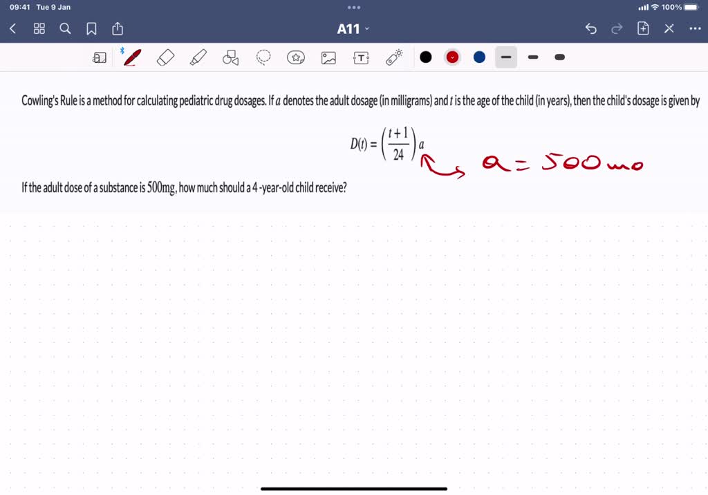 SOLVED: Cowling's Rule is a method for calculating pediatric drug ...
