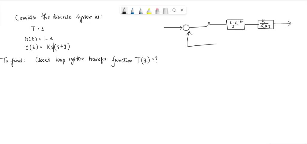 Solved Question 3 Steady State Error Constants Consider The Discrete System Given In Figure