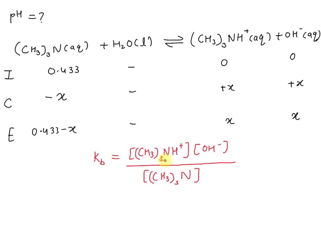 SOLVED: Calculate the pH of a 0.433 M aqueous solution of ...