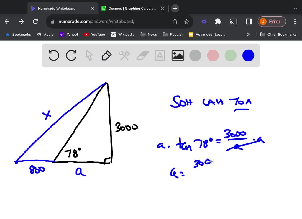 SOLVED: A steep mountain Is inclined 78 degrees from the horizontal and ...
