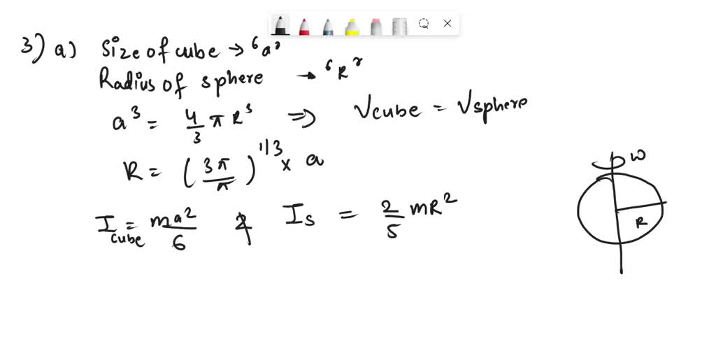 SOLVED: 3.a) An iron cube and an iron sphere contain the same volume of ...