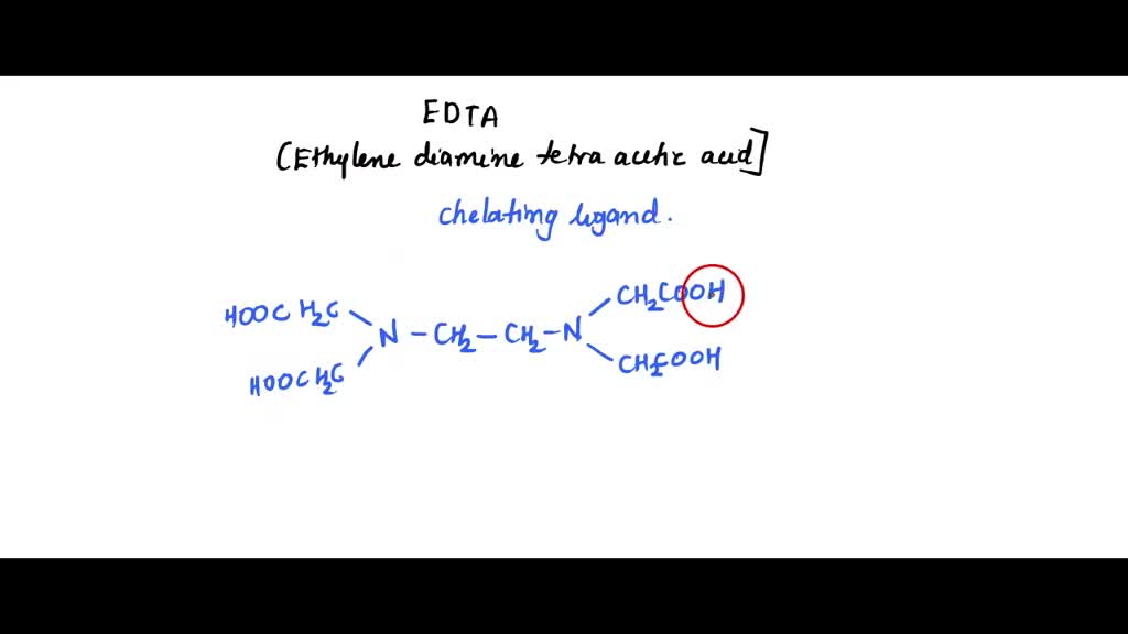 SOLVED: If the ethylenediaminetetraacetic acid (EDTA) is fully ...
