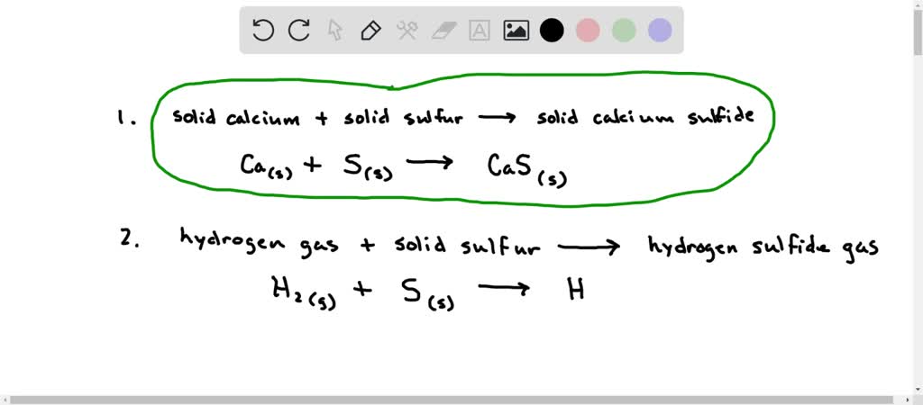 SOLVED: Q2: Write word and balanced chemical equations for the ...
