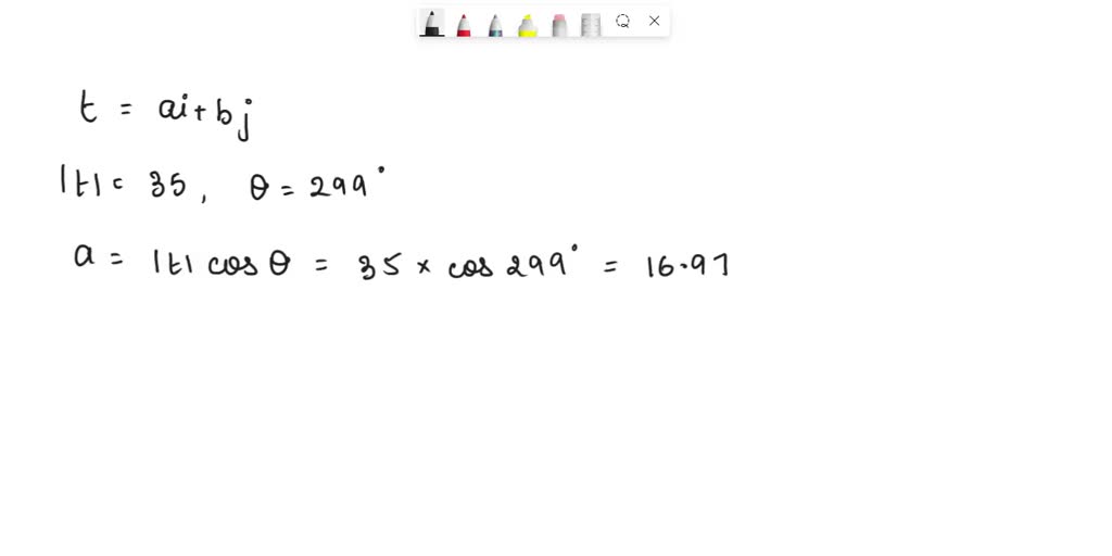 SOLVED: Suppose the vector s has magnitude 67 and makes an angle of 229 ...