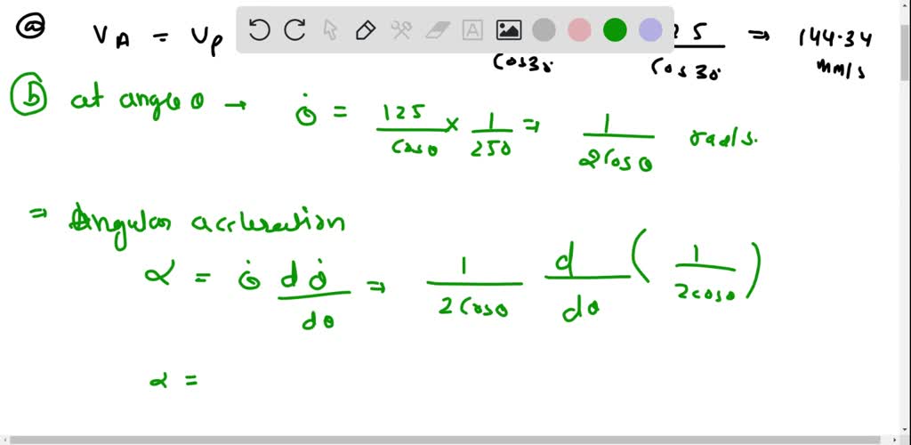 SOLVED: The motion of the pin in the fixed circular slot is controlled ...