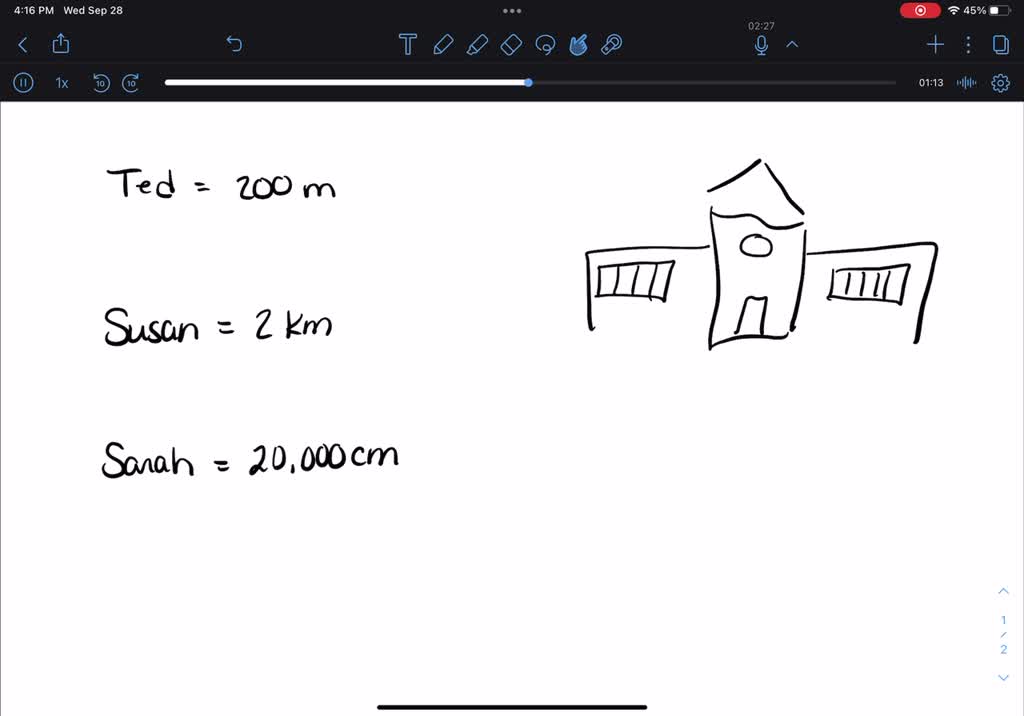 SOLVED: Ted is 200 meters from school. Susan is 2 kilometers from ...