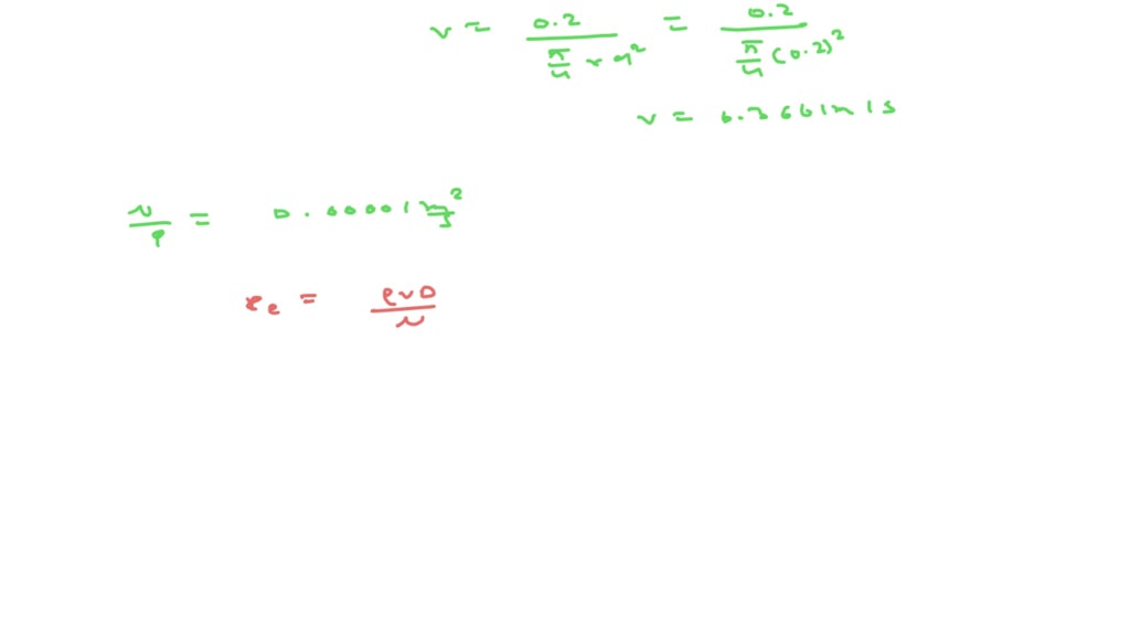 SOLVED: Oil, with density, ?? = 900 kg/m3 and kinematic viscosity, ? = 0.00001 m2/s, flows at 0. ...