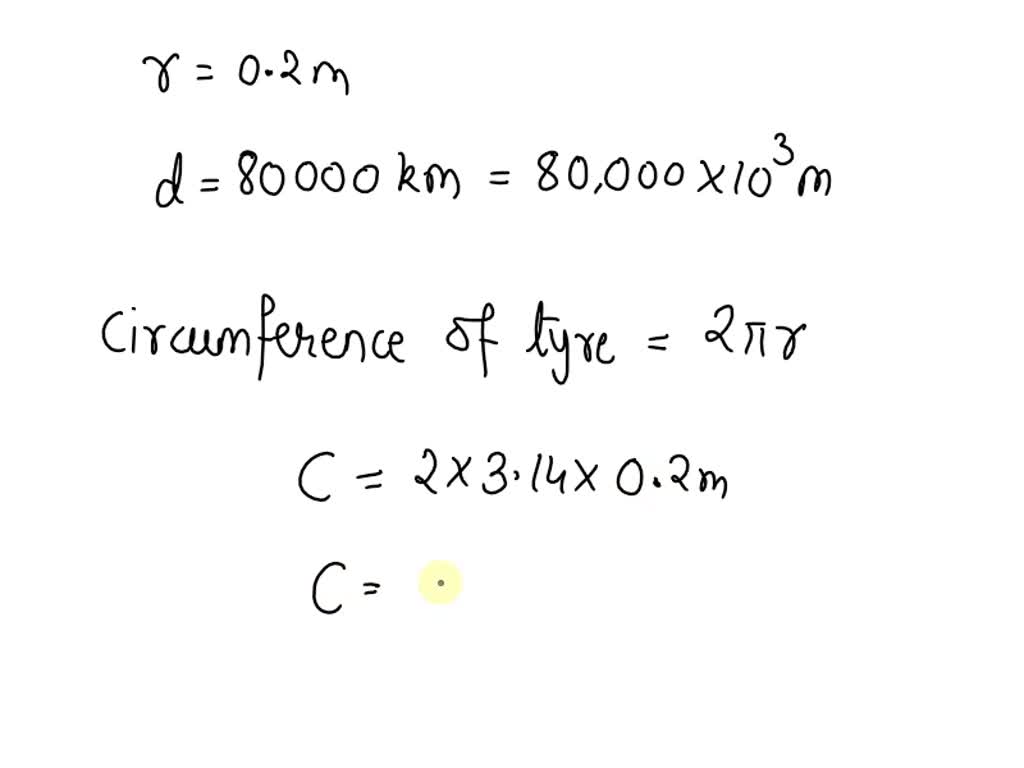 SOLVED: An automobile with 0.200 m radius tires travels 80,000 km ...