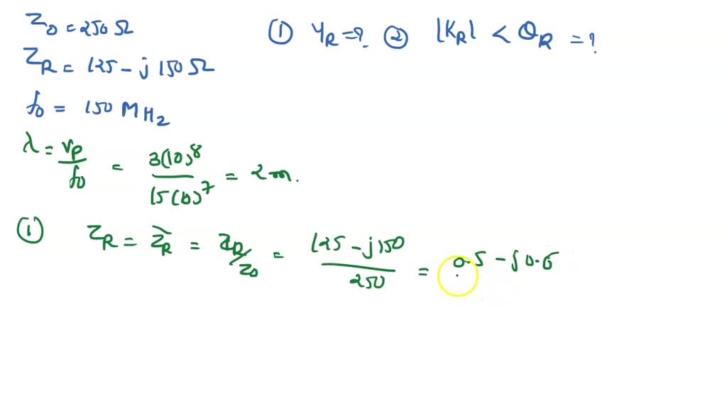 SOLVED: 3 a) A lossless transmission line of length is terminated with ...
