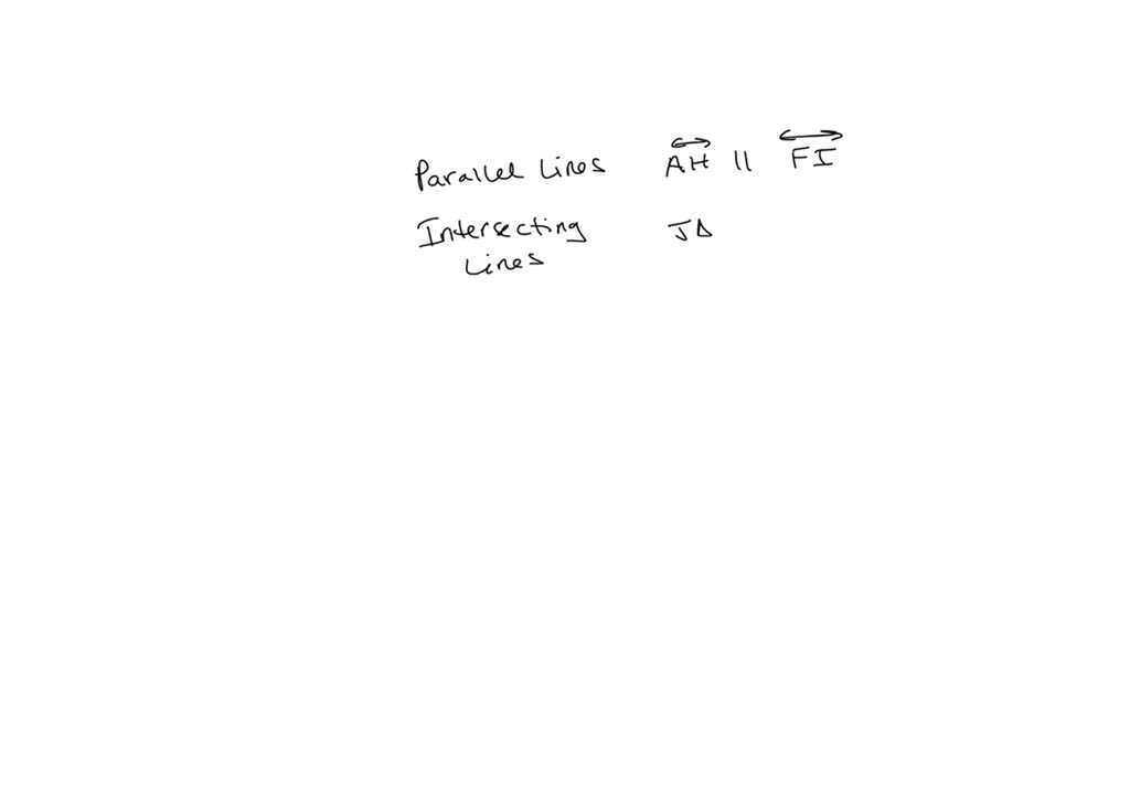 SOLVED: Identifying Types of Lines in Three Dimensions Which are lines that will intersect ...