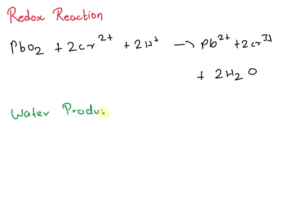 SOLVED: Balance the reaction between Cr2+ and ClO3- to form Cr3+ and ...