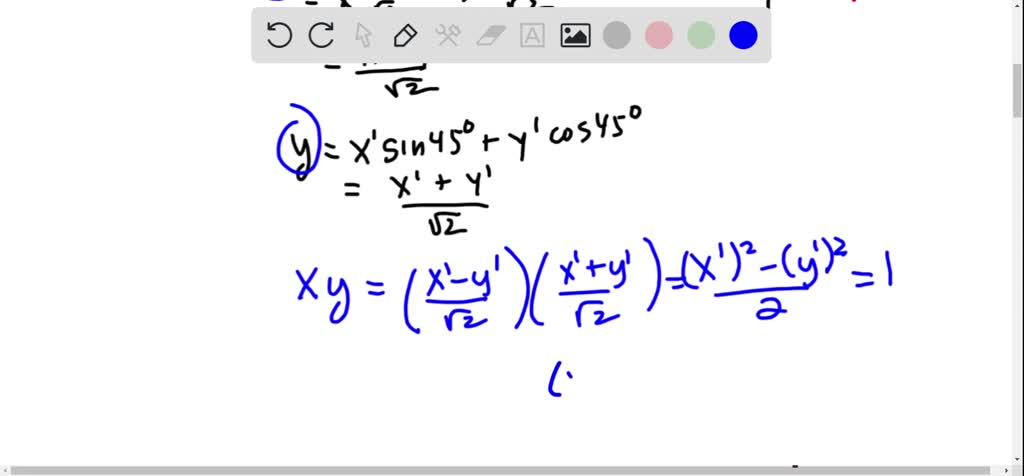 SOLVED: The Hyperbola x y=a The hyperbola x y=1 is one of many ...