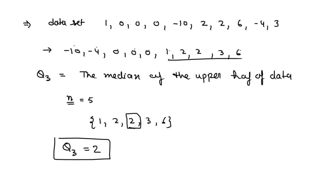 Consider the following artificial data: 10, -2, 0, 0, 0, 6, 0, 1. Find ...