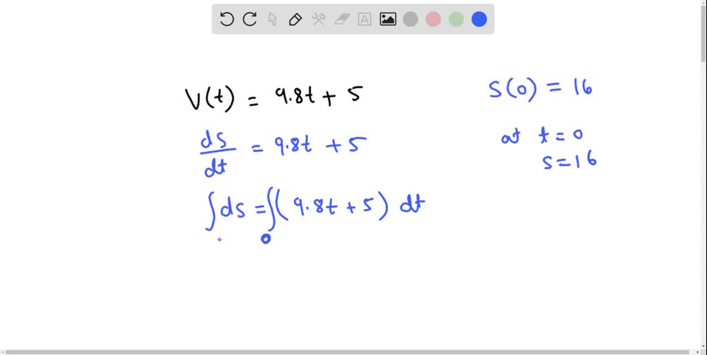 Given the velocity v = ds/dt and the initial position of a body moving along a coordinate line ...