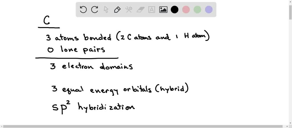SOLVED: Assign the hybridization and shape for any carbon in the ring ...