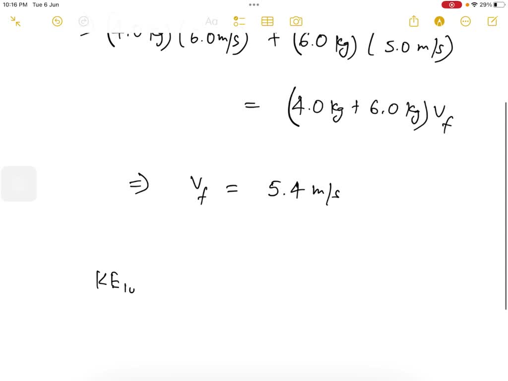 SOLVED: An object of mass 4.0 kg is moving to the right at a velocity of 6.0 m/s when it ...