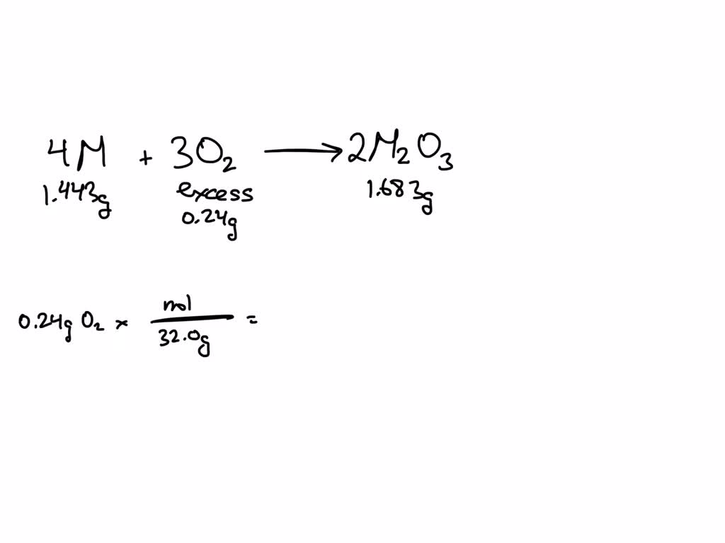 SOLVED: A 1.443 g sample of an unknown metal is reacted with excess ...