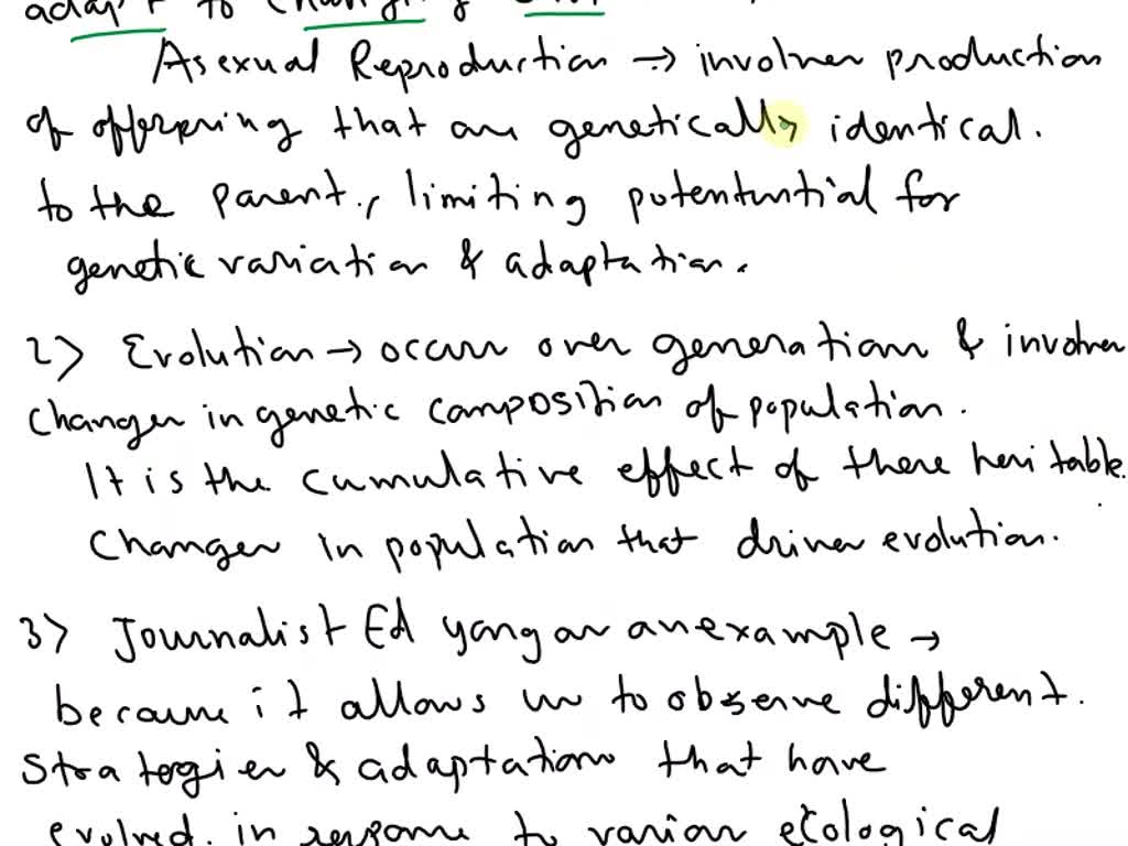 SOLVED: Species that use sexual reproduction evolve faster by natural selection than species ...