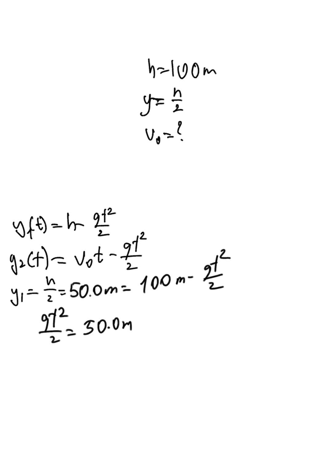 SOLVED: A ball is dropped from a building of height 100 m. At the same time, another ball is ...