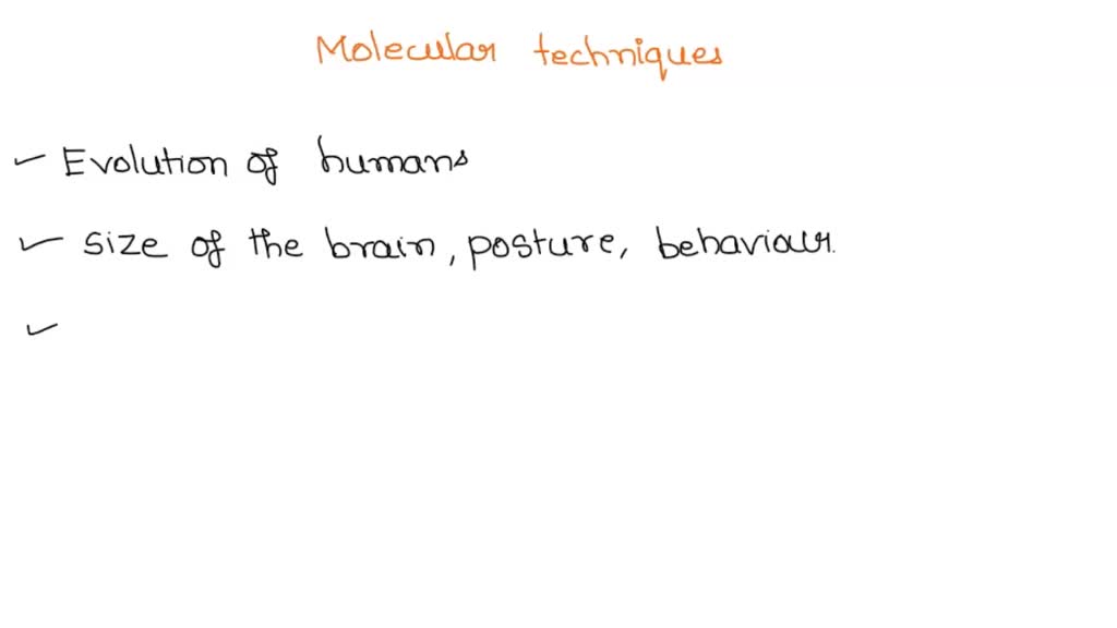 SOLVED: Why are molecular techniques use for proximate and ultimate ...