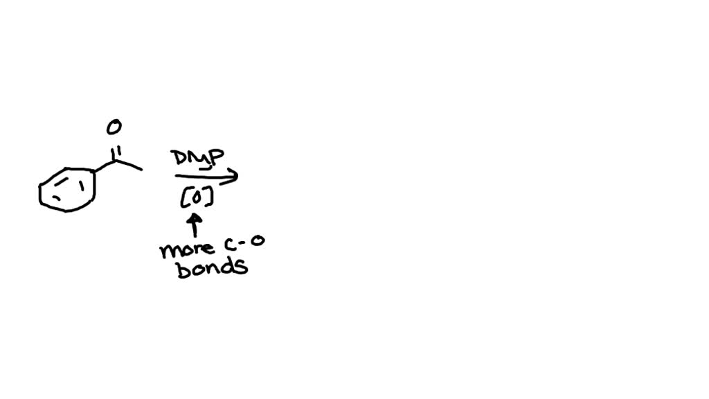 Draw the organic product(s) of the reaction of acetophenone with Dess ...