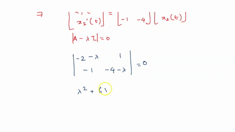 SOLVED: For matrix below; make change of variables that decouples the ...