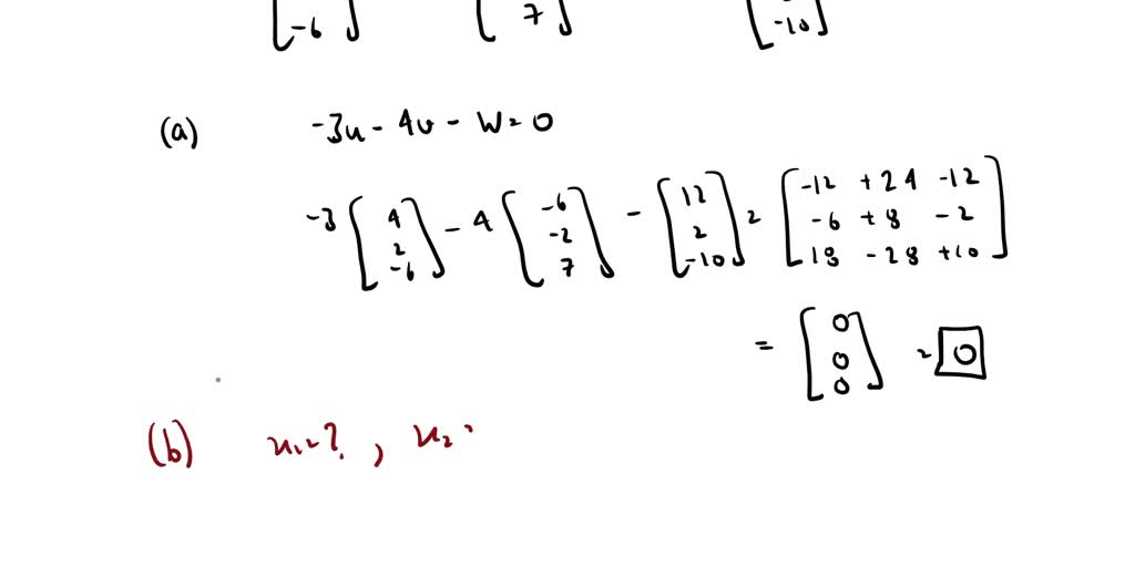 SOLVED: 12 It can be shown that 3u - 4v - w=0. Use this fact (and no ...
