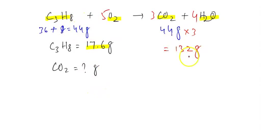 SOLVED: Propane (C3H8) undergoes complete combustion to produce carbon ...