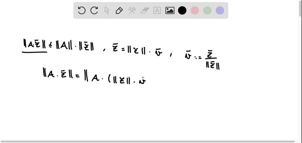 SOLVED: Show that the matrix norm induced by the infinity vector norm ...